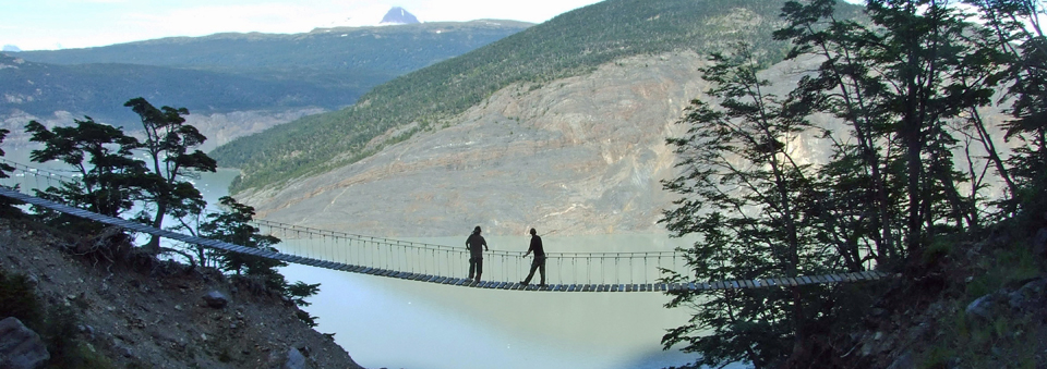 Bridge over the First Quebrada on the Circuit in Torres del Paine